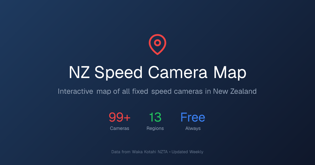 NZ Speed Camera Map - All Fixed Speed Cameras in New Zealand